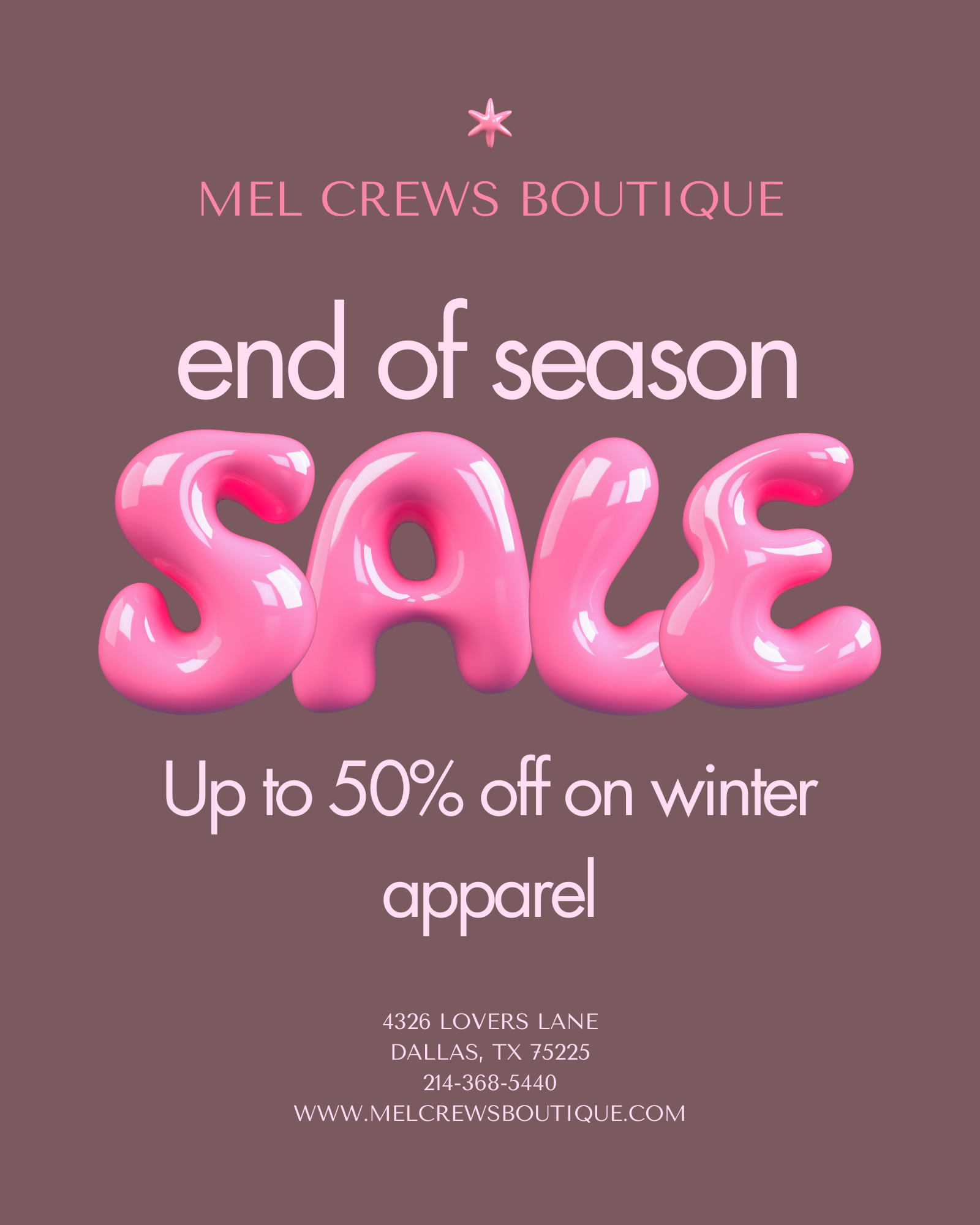 Sale – Mel Crews
